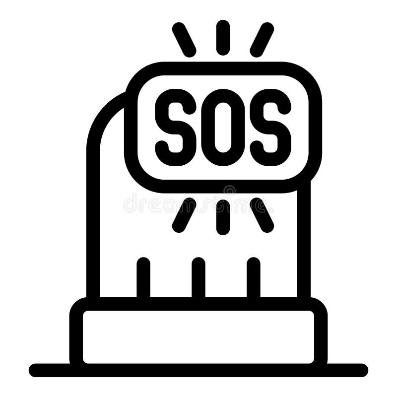 Emergency Light Flashing Sos Signal for Rescue Stock Illustration ...