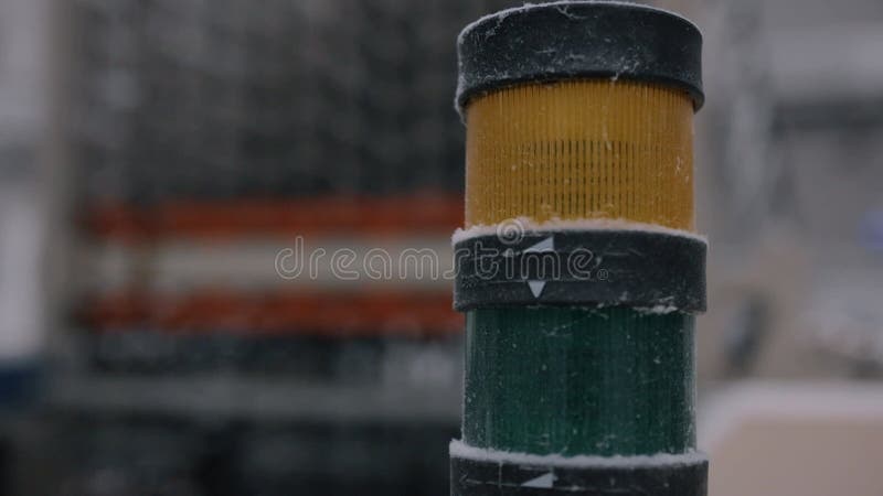 Emergency Light Machine or Production Line Indicator Stock Footage ...