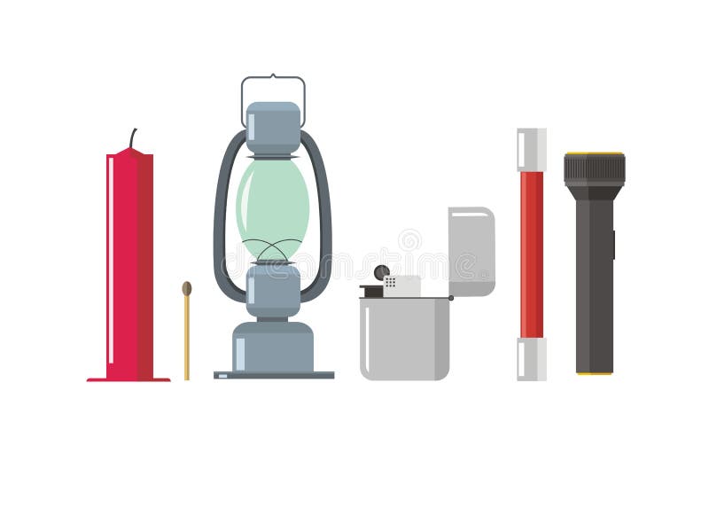 Emergency Lighting Collection Stock Vector - Illustration of emergency ...