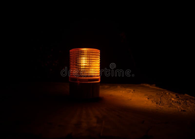 Emergency Lighting in the Factory, Warning Light, Orange Siren on ...