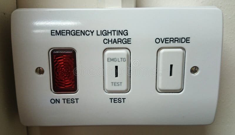 Emergency lighting switch stock photo. Image of white - 44702870
