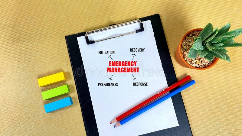 Emergency Management Writing Concept Stock Image - Image of diagram ...