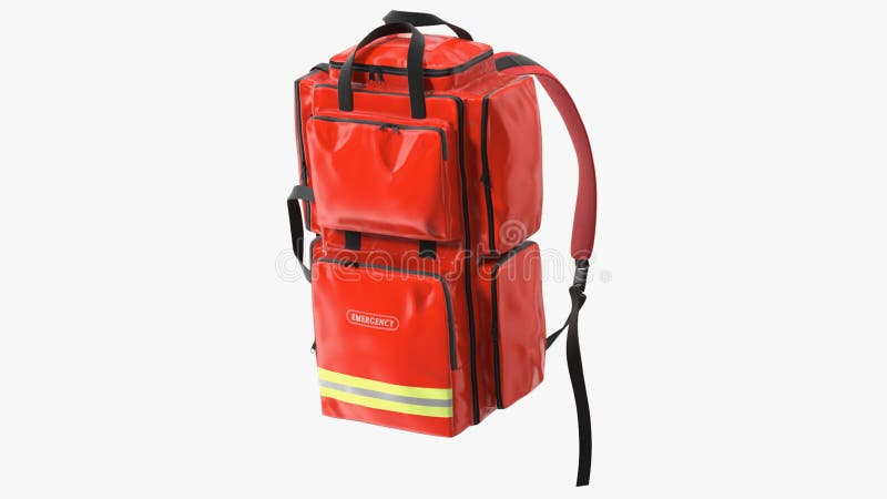 Emergency Medical Backpack with Reflective Strips and Pockets Stock ...