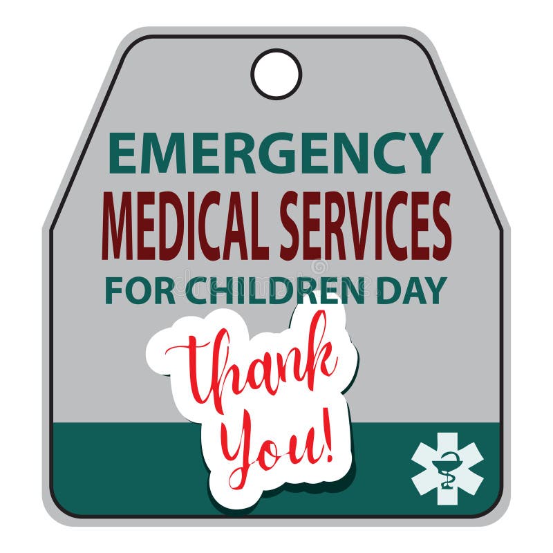 Emergency Medical Services for Children Day Stock Illustration ...