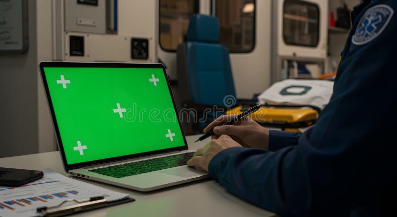 AI-Generated Greenscreen Ambulance Report Stock Photo - Image of ...