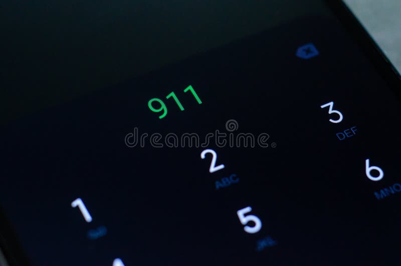 Emergency Number 911 Displayed on a Cell Phone Stock Image - Image of ...