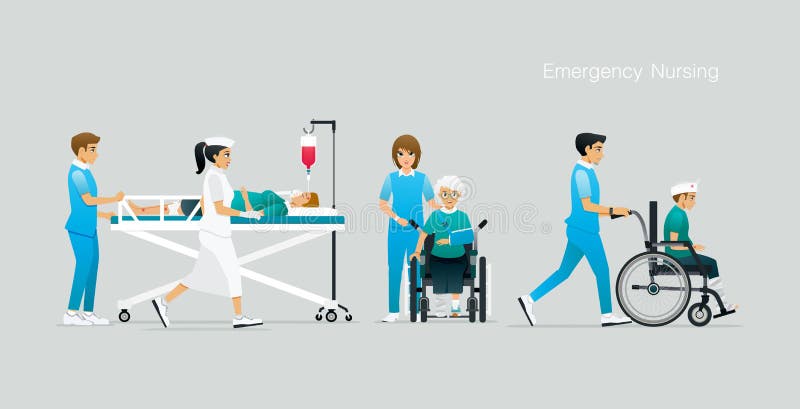Emergency Nursing stock vector. Illustration of clinic - 224239708