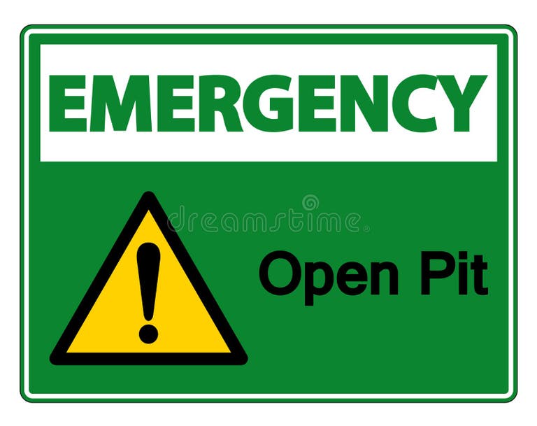 Emergency Open Pit Symbol Sign Isolate on White Background,Vector ...