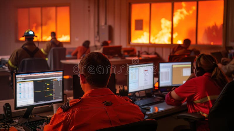 An Emergency Operation Center Buzzes with Activity during a Wildfire ...