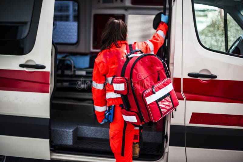 Emergency Operator in Action Stock Image - Image of resuscitation ...