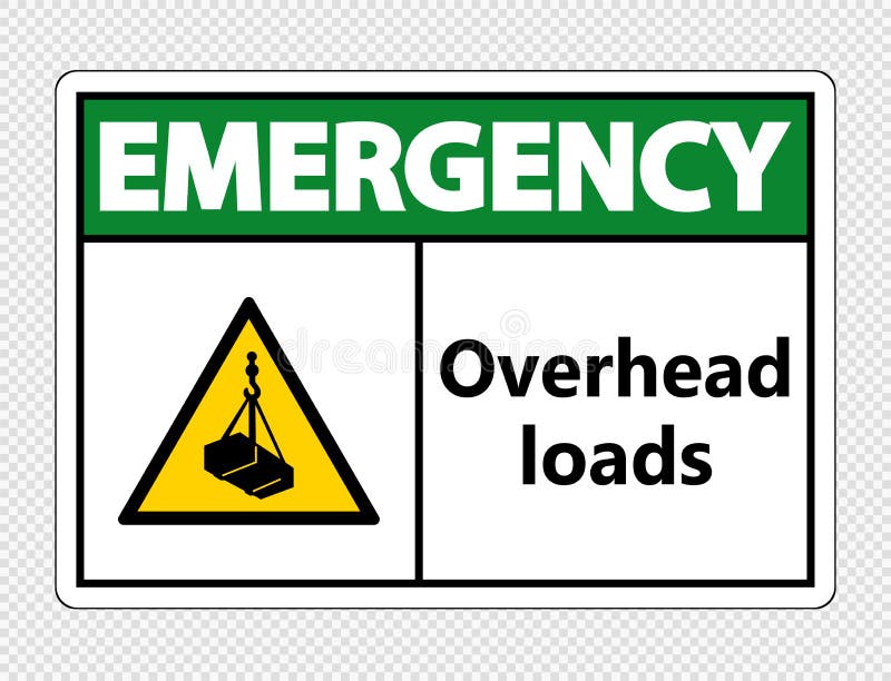 Emergency Overhead Hoist Symbol Sign Isolate on White Background,Vector ...