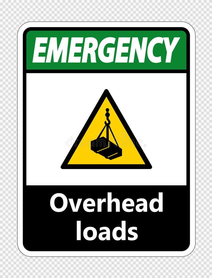 Emergency Overhead Hoist Symbol Sign Isolate on White Background,Vector ...