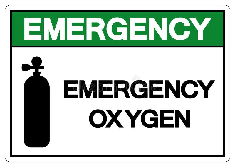 Emergency Oxygen Symbol Sign,Vector Illustration, Isolate on White ...