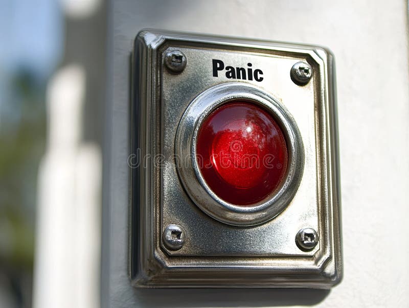 Emergency Panic Button Bright Red Light Mounted Wall Stock Photos ...