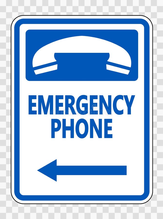 Symbol Emergency Call 911 Sign on Transparent Background Stock Vector ...