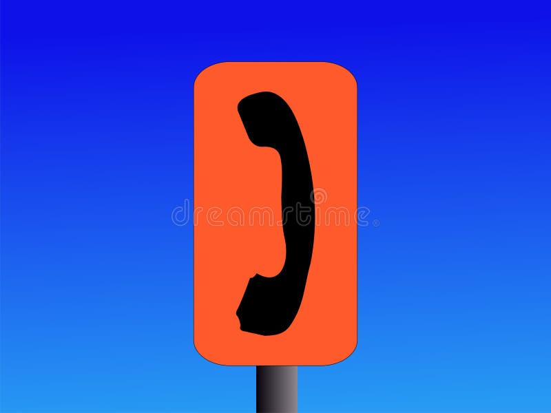 Emergency phone sign stock vector. Illustration of notice - 2839135
