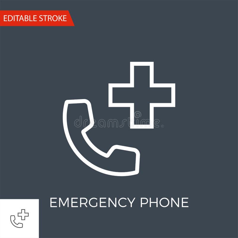 Emergency phone stock vector. Illustration of safe, emergency - 4734673