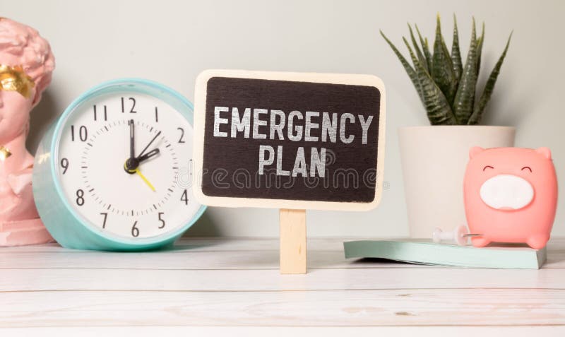 Emergency Plan Text Quote on Notepad, Concept Background Stock Image ...