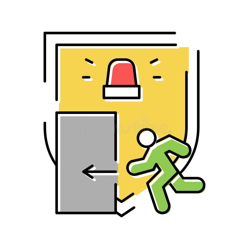 Emergency Preparedness Color Icon Vector Illustration Stock Vector ...