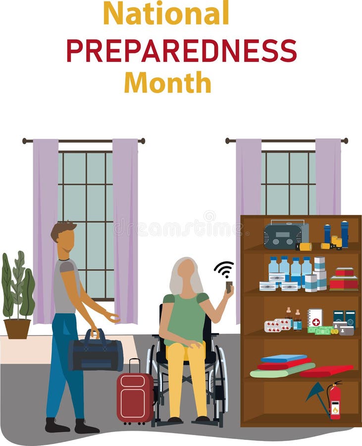 Emergency Preparedness Resources , Illustration with Tools Composition ...