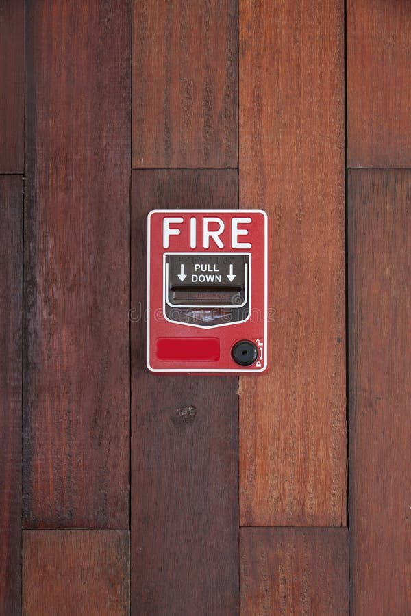 Emergency Push Button Fire Swtich Stock Image - Image of building ...