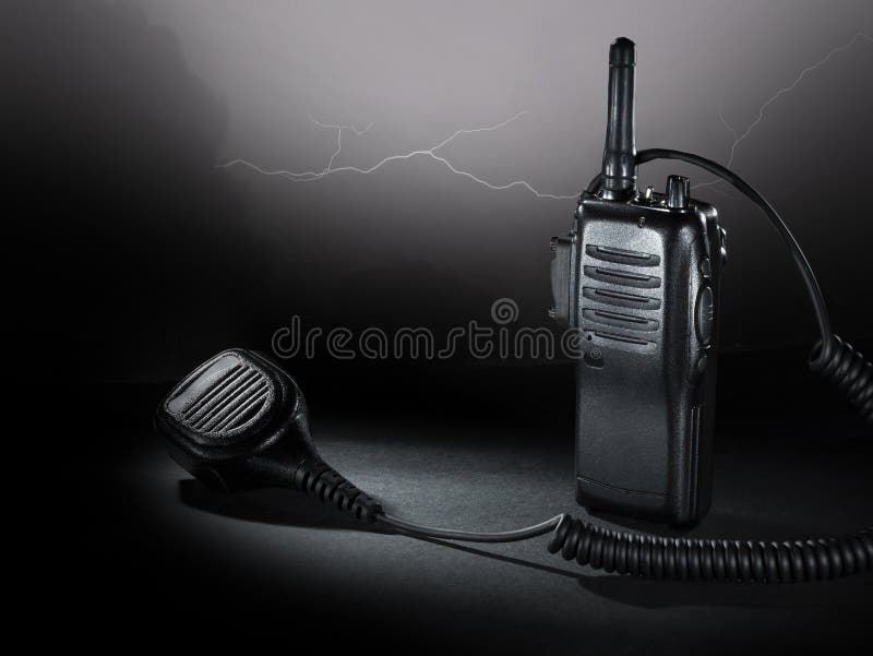 Emergency Radio with Lghtning Behind Stock Photo - Image of ... Emergency Radio with Lghtning Behind Stock Photo - Image of ...