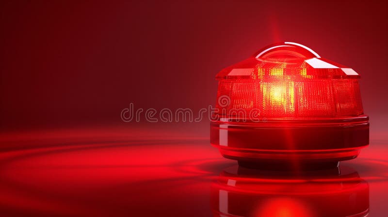 Emergency Red Light on Dark Background Stock Photo - Image of police ...