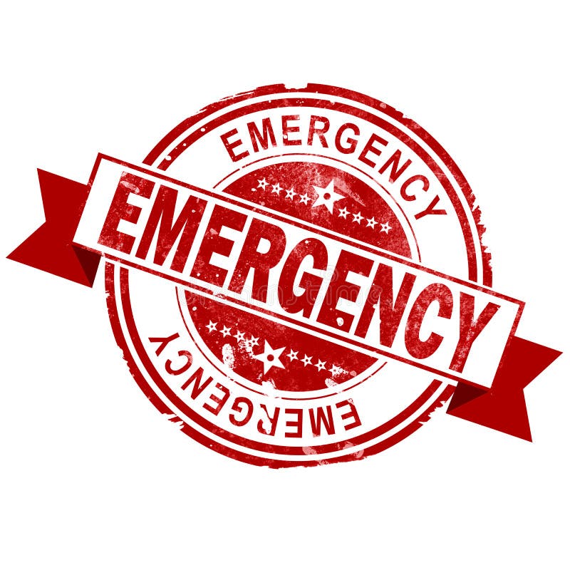 Emergency Red Grunge Round Vintage Stamp Stock Vector - Illustration of ...