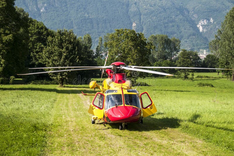 Emergency Rescue Helicopter Stock Image - Image of green, fuselage ...