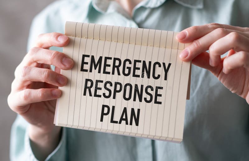 Emergency Response Plan on the Business Photo Using the Text. Stock ...