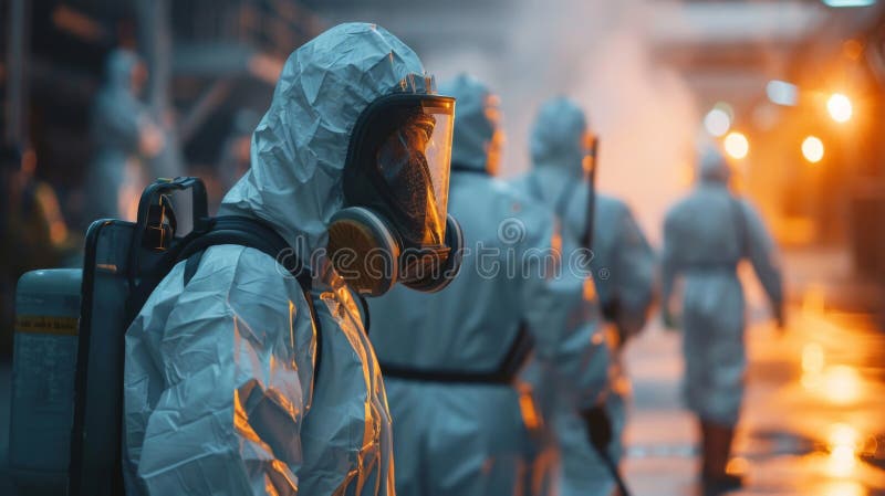 Emergency Response Team in Protective Gear Conducts a Hazardous ...