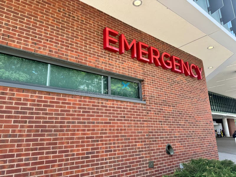 Emergency Room Entrance at a Hospital Stock Photo - Image of equipment ...