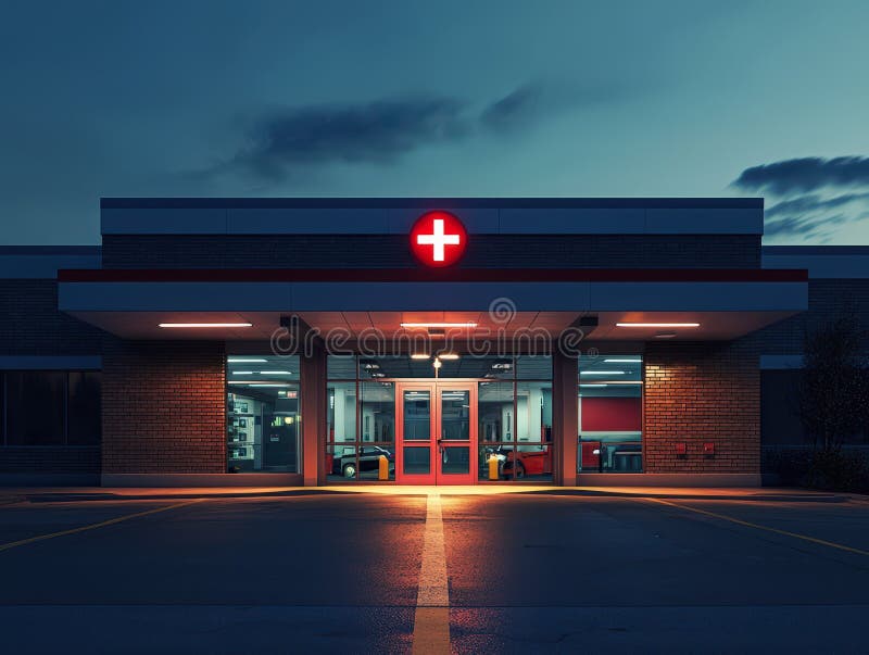 Emergency Room Front Hospital Stock Illustration - Illustration of ...