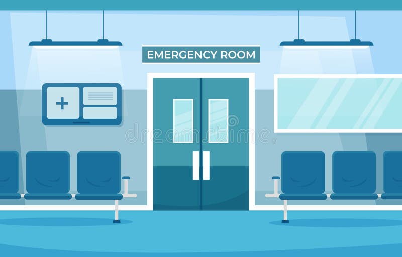Emergency Room . Hospital Department Scene . Flat Design Stock Vector ...