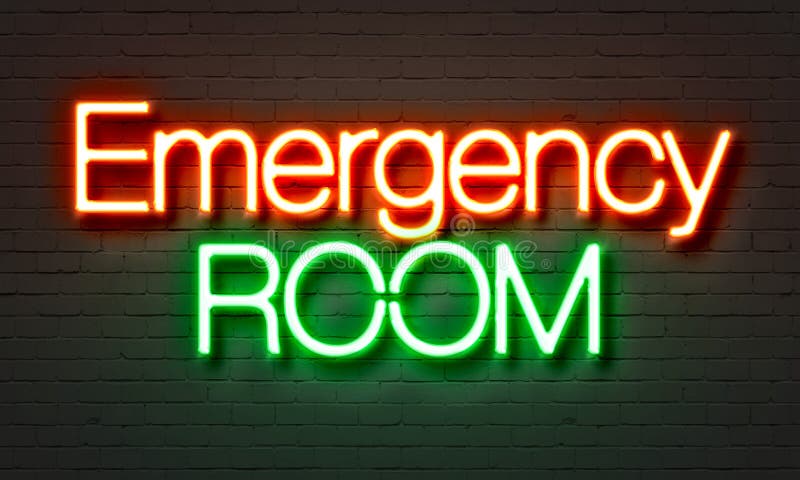 Emergency Room Ambulance Sign Stock Image - Image of sign, letters ...