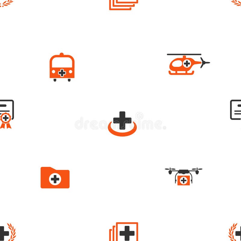 Emergency Seamless Flat Vector Wallpaper Stock Vector - Illustration of ...