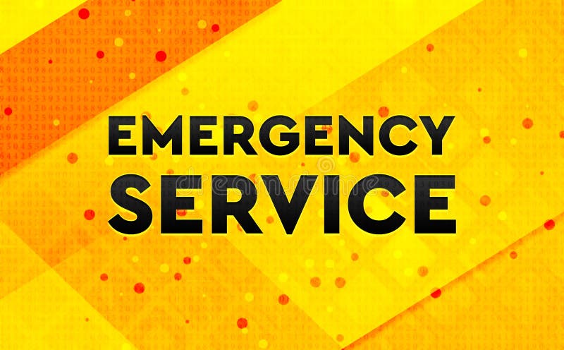 Emergency Service Abstract Digital Banner Yellow Background Stock ...