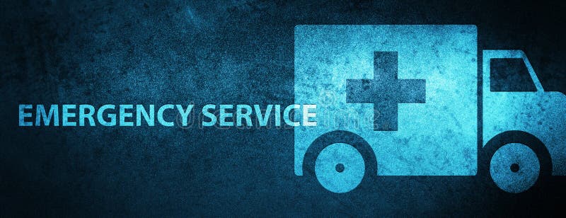 Emergency Service Special Blue Banner Background Stock Illustration ...