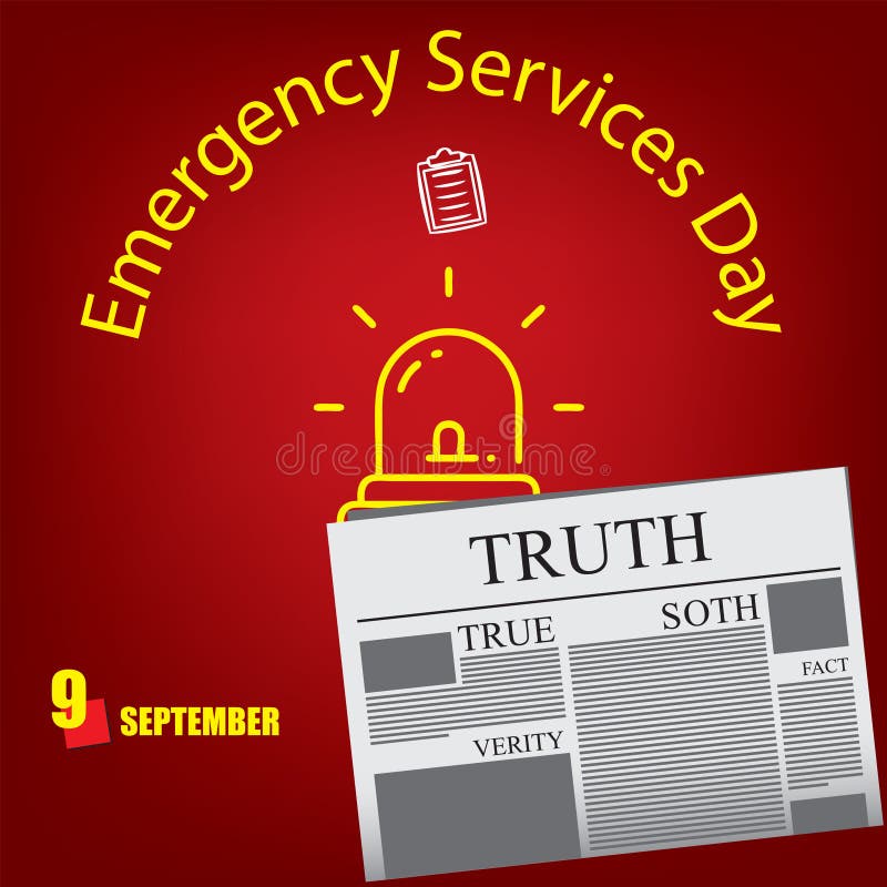 Emergency Services Day stock vector. Illustration of information ...