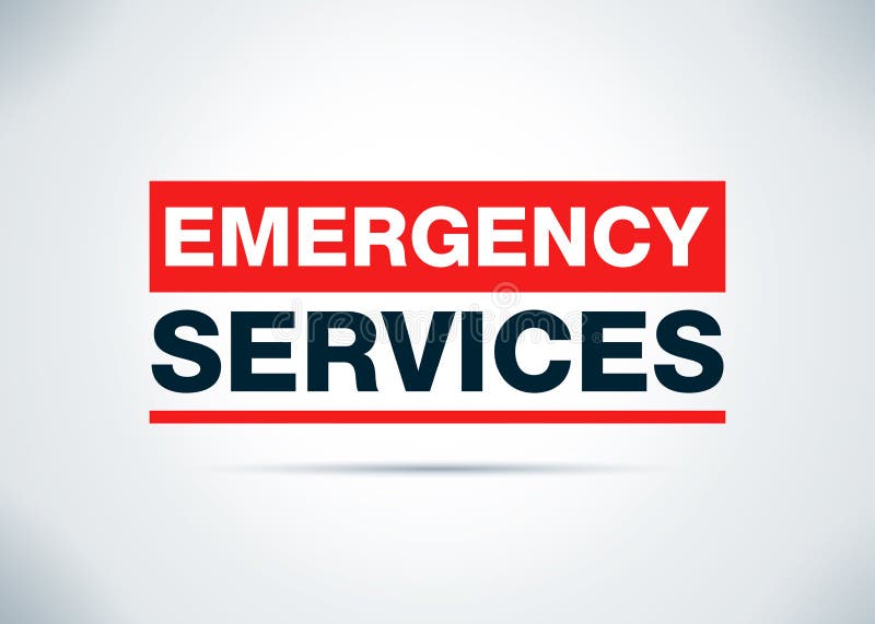 Emergency Services Modern Flat Design Blue Abstract Background Stock ...