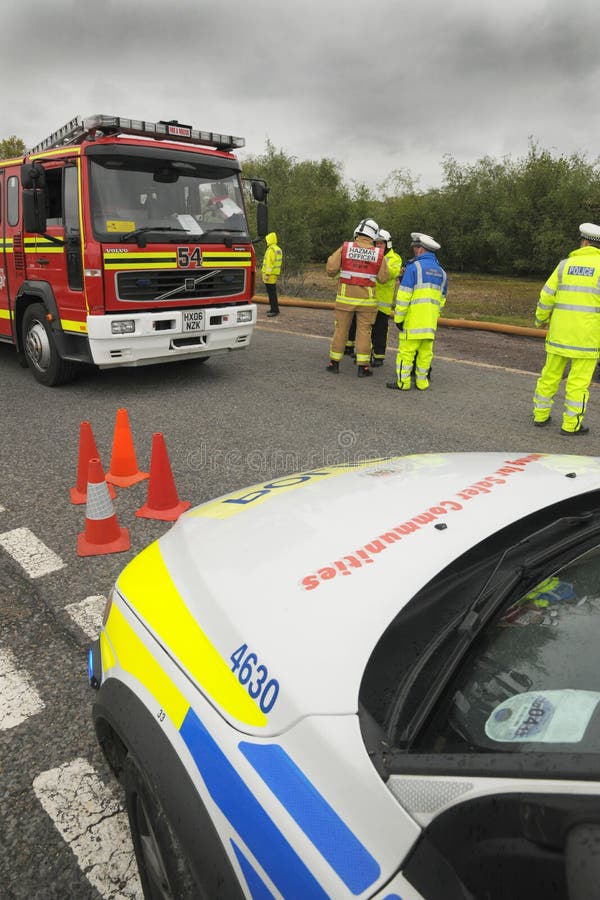 Emergency Services at a Major Incident. Editorial Stock Image - Image ...