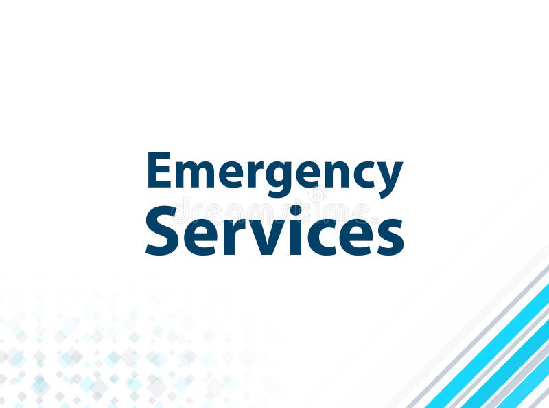 Emergency Services Modern Flat Design Blue Abstract Background Stock ...