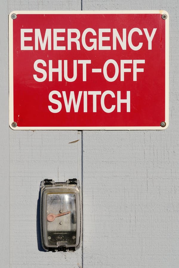 Emergency Shut-off Switch stock photo. Image of switch - 35652410