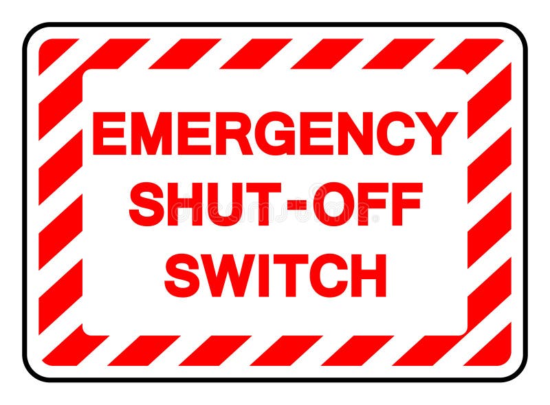 Emergency Shut Off Symbol Sign, Vector Illustration, Isolate on White ...