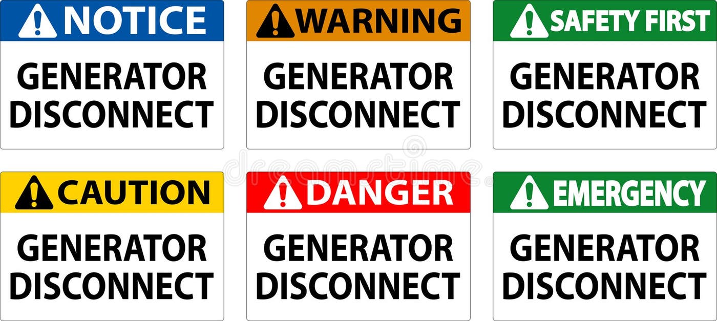 Generator Disconnect Stock Illustrations – 246 Generator Disconnect ...