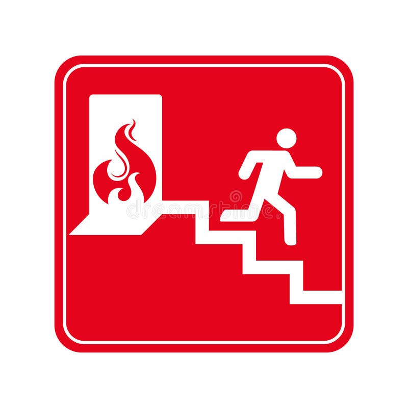 Emergency Signal of Emergency Exit for Fire Stock Illustration ...