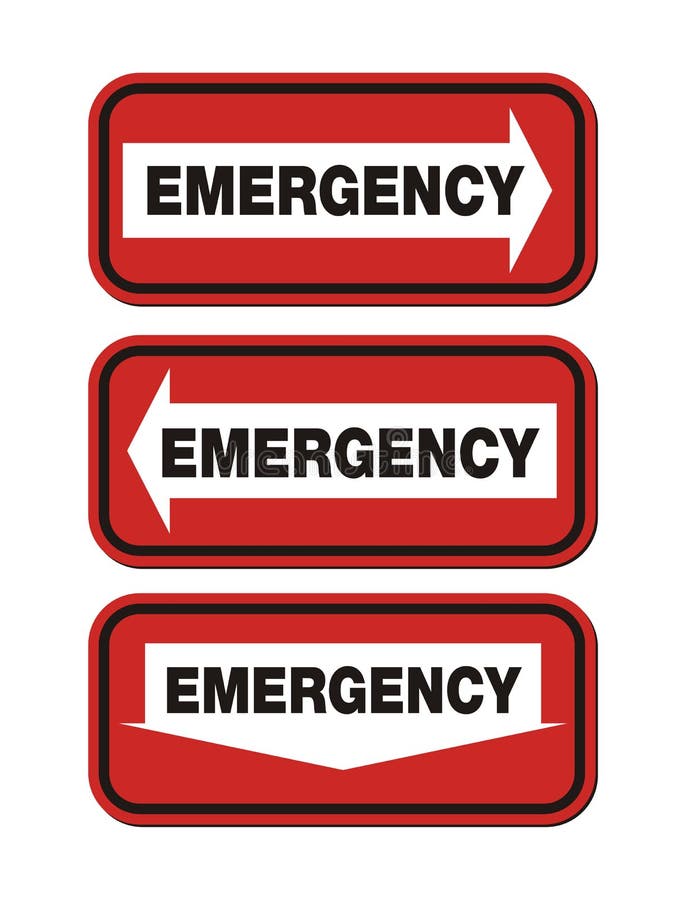 Emergency signs stock vector. Illustration of advice - 30857075