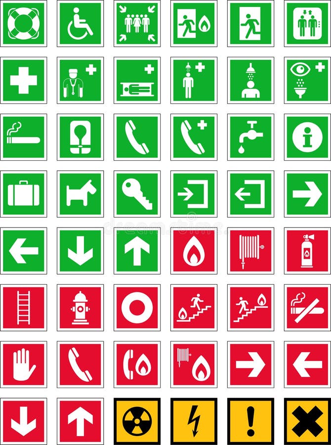 Emergency signs stock vector. Illustration of advice - 30857075