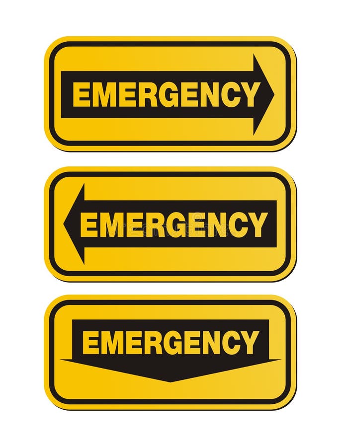 Emergency signs stock vector. Illustration of advice - 30857075