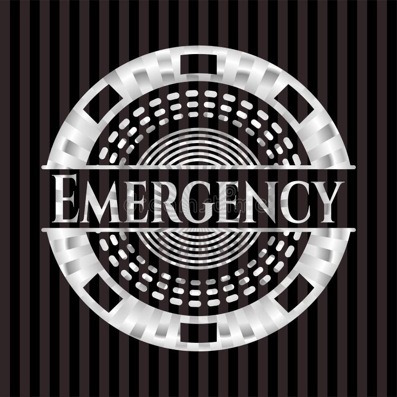 Emergency Silvery Shiny Emblem. Vector Illustration Stock Vector ...
